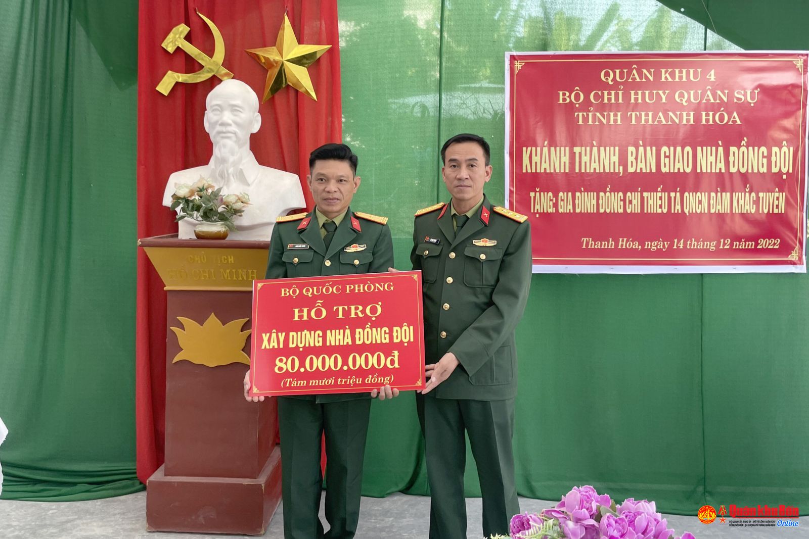 Bộ Chỉ huy Quân sự tỉnh Thanh Hóa bàn giao “Nhà đồng đội”